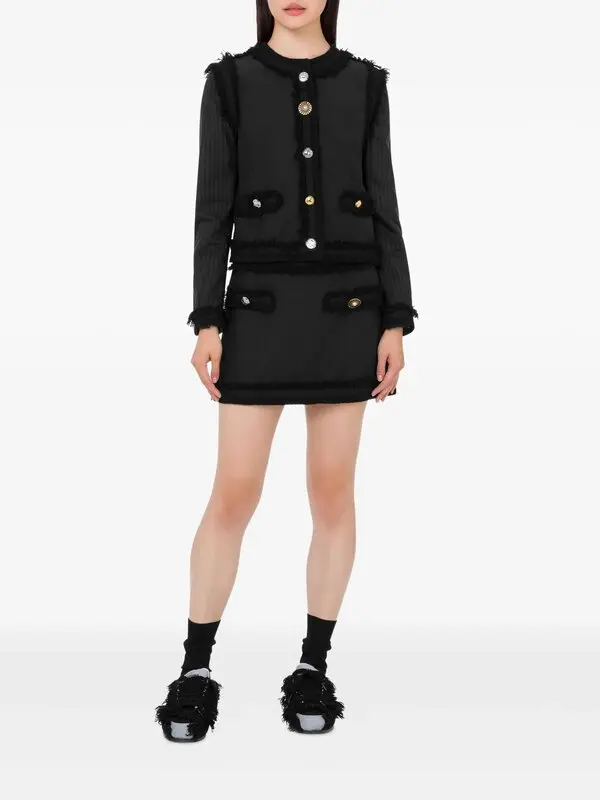 Moschino Fringed Trim Buttoned Jacket