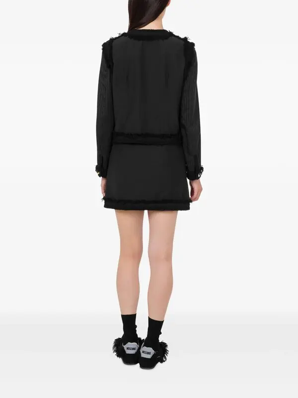 Moschino Fringed Trim Buttoned Jacket
