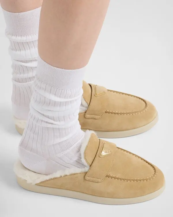 Prada Triangle Logo Mules