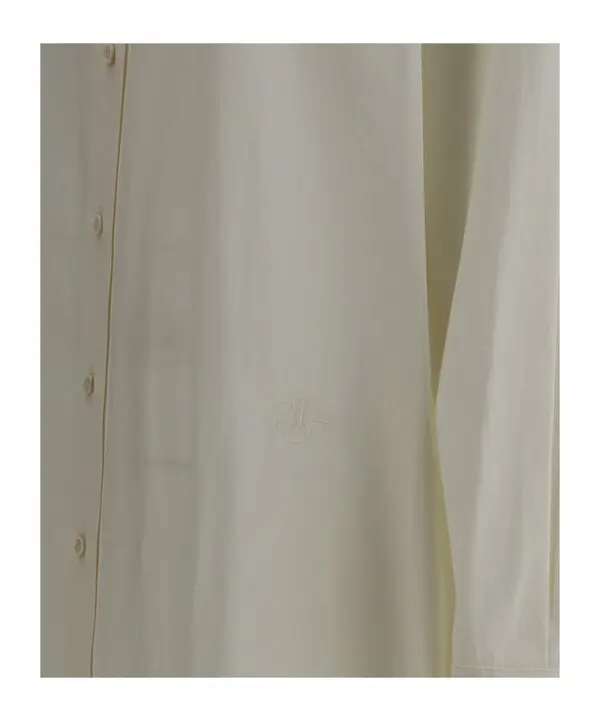 JIL SANDER Long Sleeve Shirt Dress - Cream