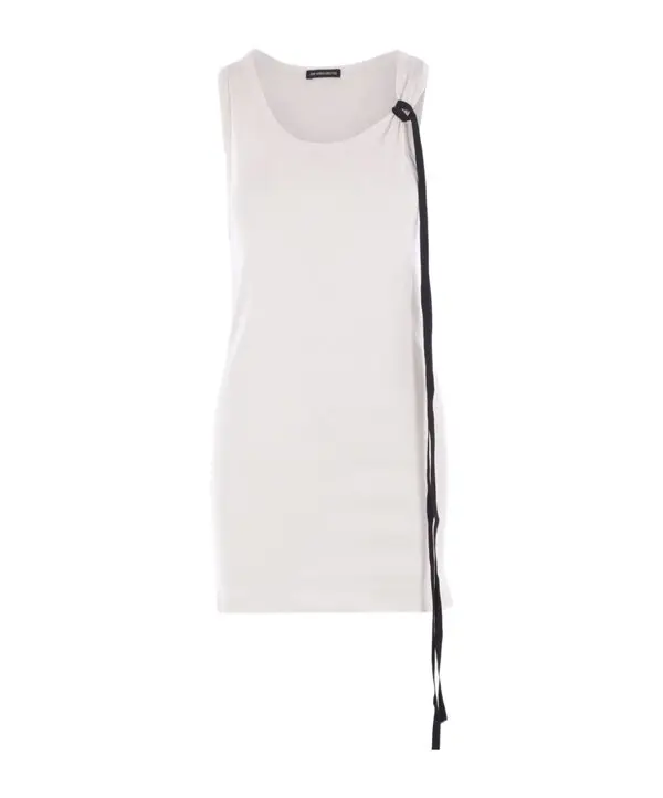 ANN DEMEULEMEESTER Ribbed Sleeveless Crewneck Tank - White