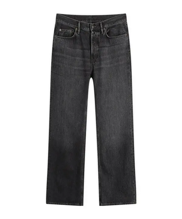 Acne Studios Straight Leg Jeans With Belt Loops - Black