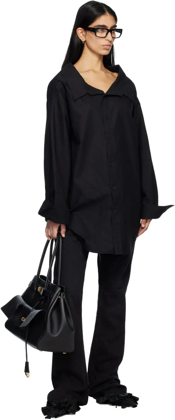 Balenciaga Oversized Poplin Off-shoulder Shirt