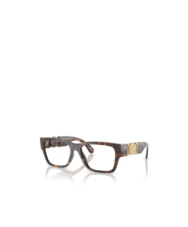 Versace Tortoiseshell-effect Full Rim Eyeglasses - Gray
