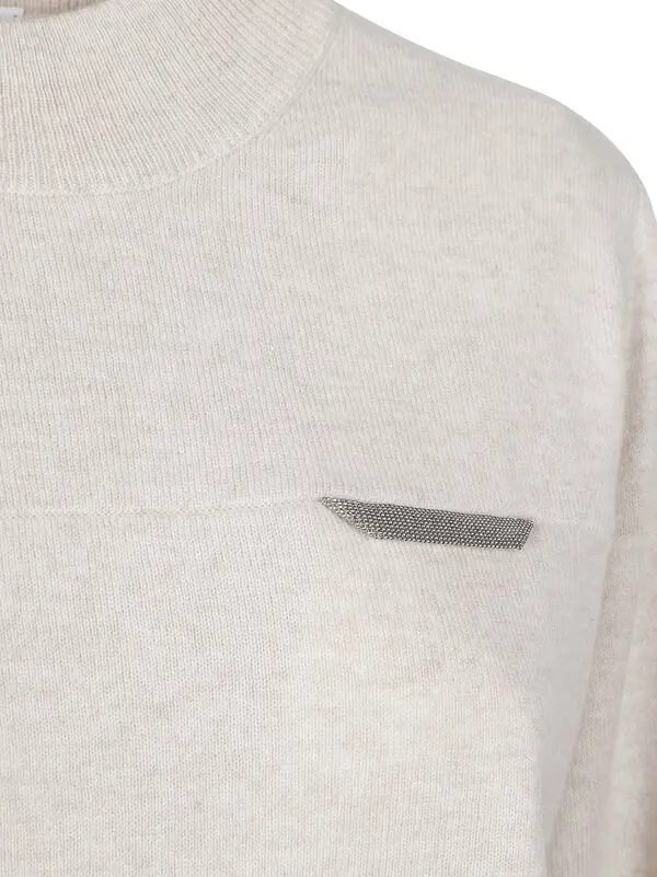 Brunello Cucinelli Monile Cashmere Turtleneck Sweater