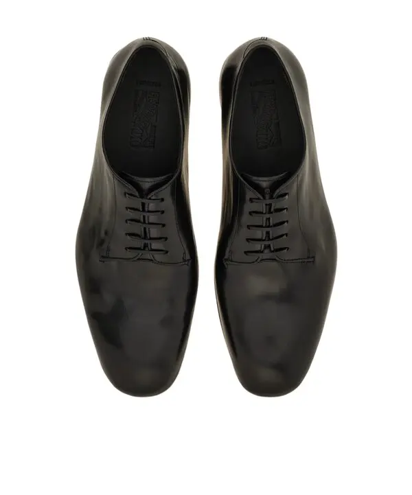 FERRAGAMO Tramezza Derby Shoe - Black