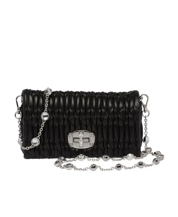 Miu Miu Crystal Nappa Leather Mini-bag