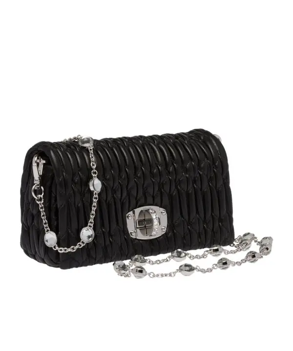 Miu Miu Crystal Nappa Leather Mini-bag