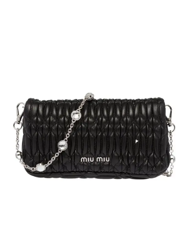 Miu Miu Crystal Nappa Leather Mini-bag