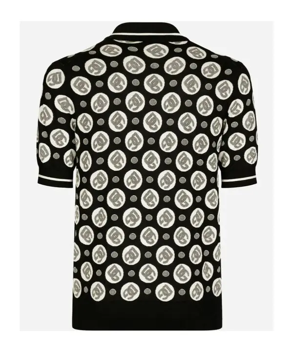 Dolce & Gabbana Logo-print Silk Polo Shirt
