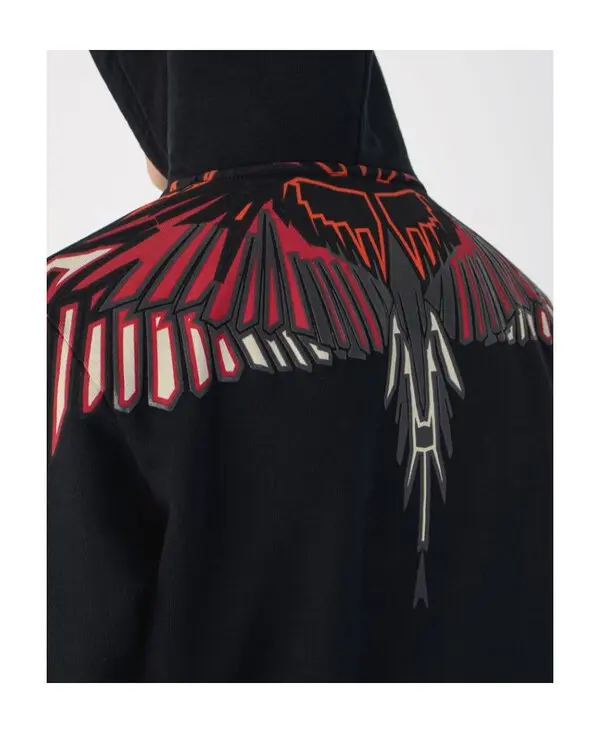 MARCELO BURLON COUNTY OF MILAN Geometric Wing Print Hooded Hoodie