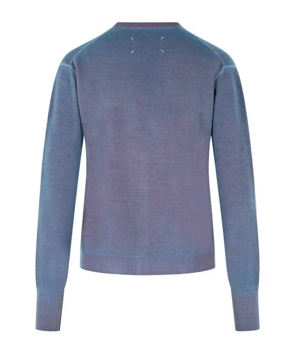 MAISON MARGIELA V-neck Knit Sweater With Patch Pockets