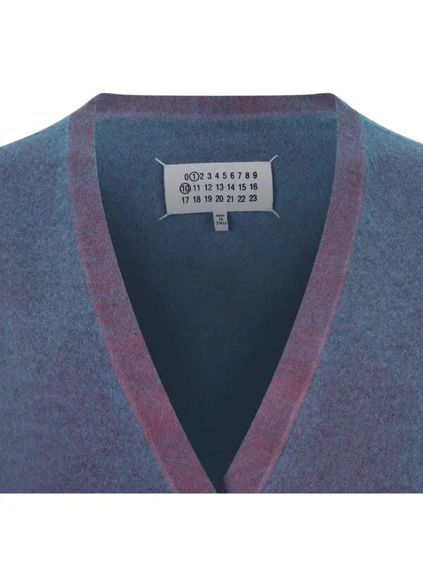 MAISON MARGIELA V-neck Knit Sweater With Patch Pockets