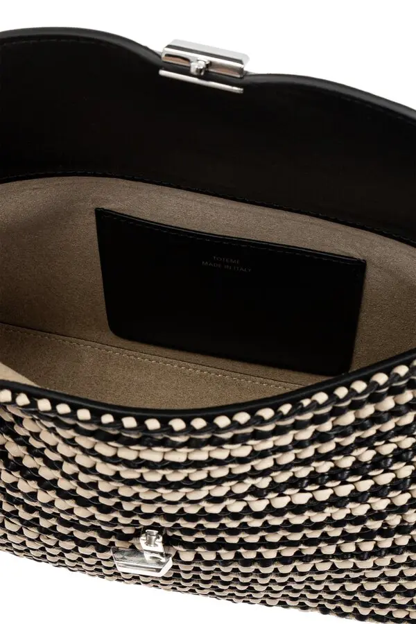 TOTEME T-lock Woven Shoulder Bag