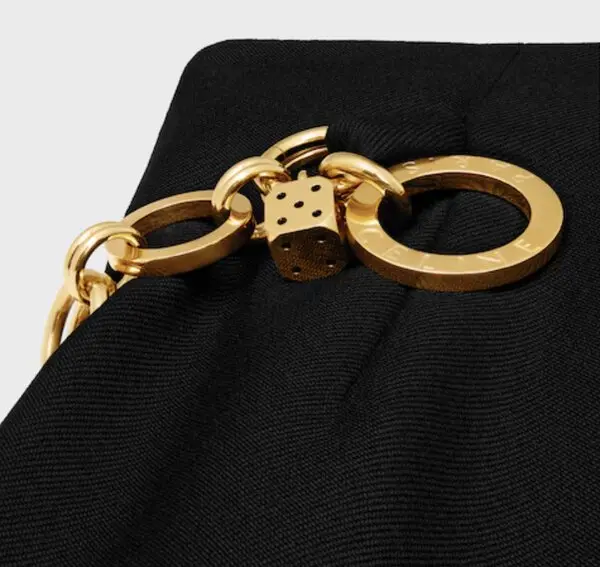 Celine Mini Skirt In Mohair Wool With Chain Detail