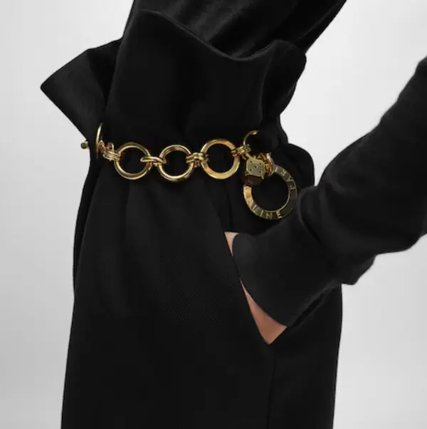 Celine Mini Skirt In Mohair Wool With Chain Detail