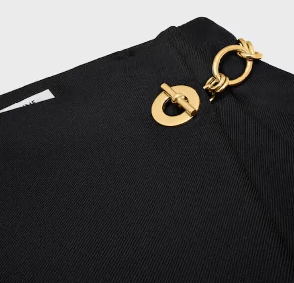 Celine Mini Skirt In Mohair Wool With Chain Detail