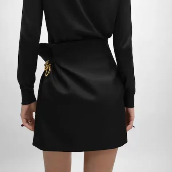 Celine Mini Skirt In Mohair Wool With Chain Detail