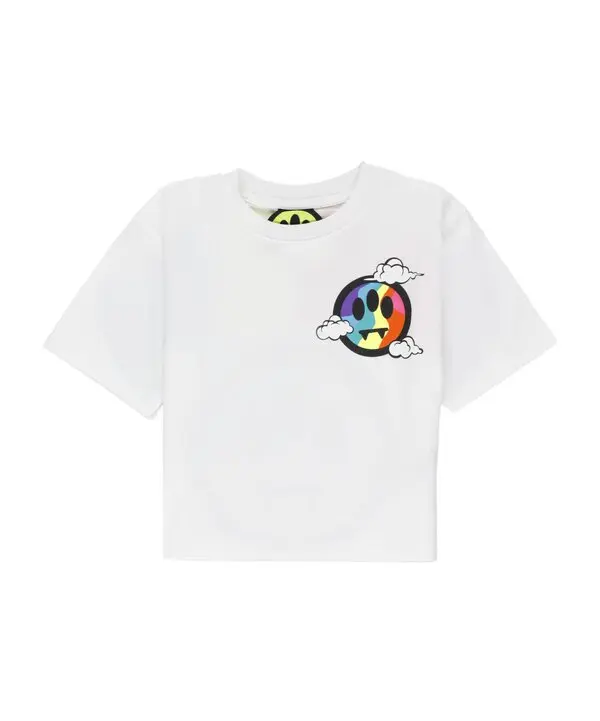 BARROW Graphic Print Cotton T-shirt - White