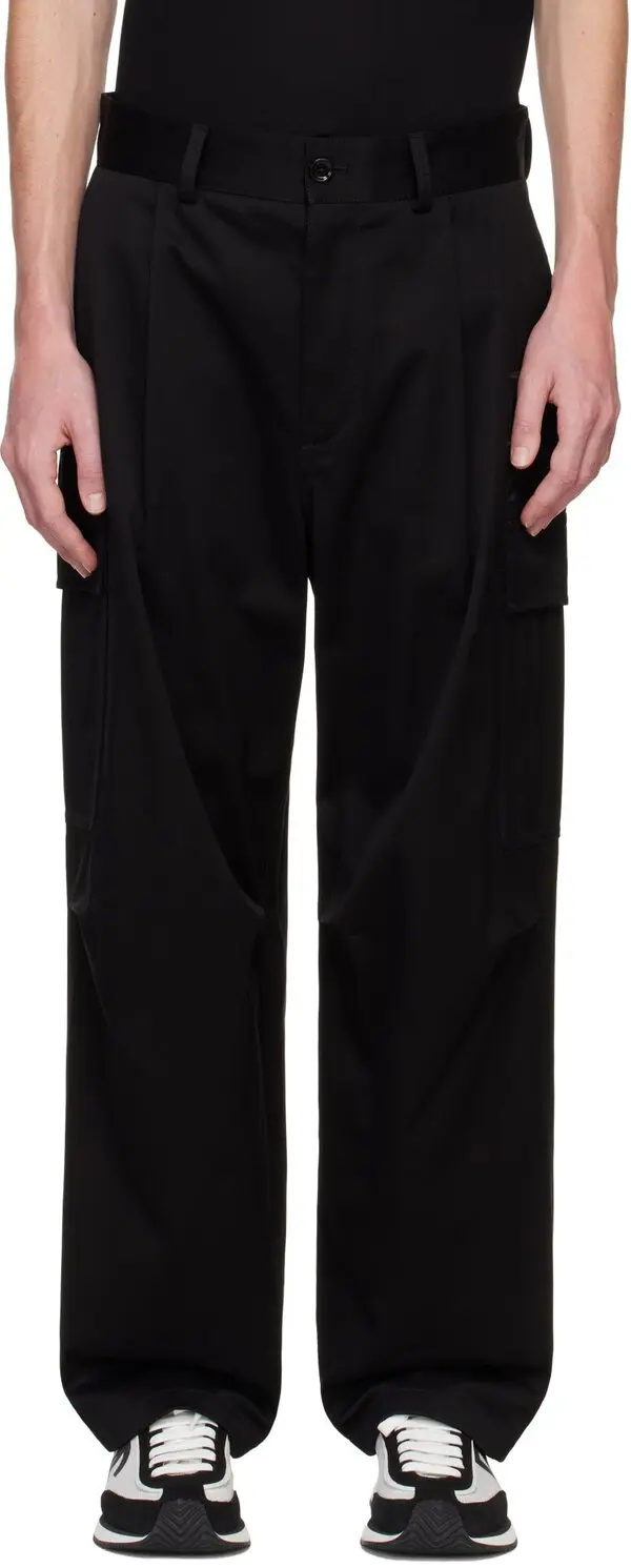 Dolce & Gabbana Logo Embroidered Straight Leg Cargo Pants