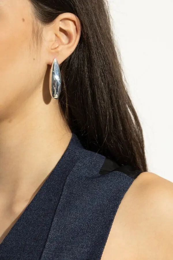 Bottega Veneta Large Ellipse Hoop Earrings