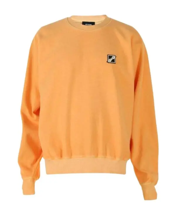 We11Done Logo Detail Pullover - Orange