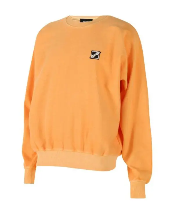 We11Done Logo Detail Pullover - Orange