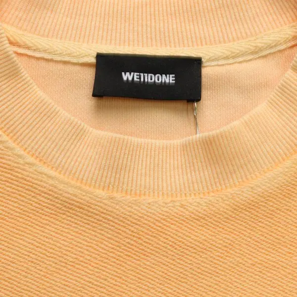 We11Done Logo Detail Pullover - Orange