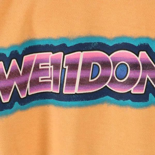 We11Done Logo Detail Pullover - Orange