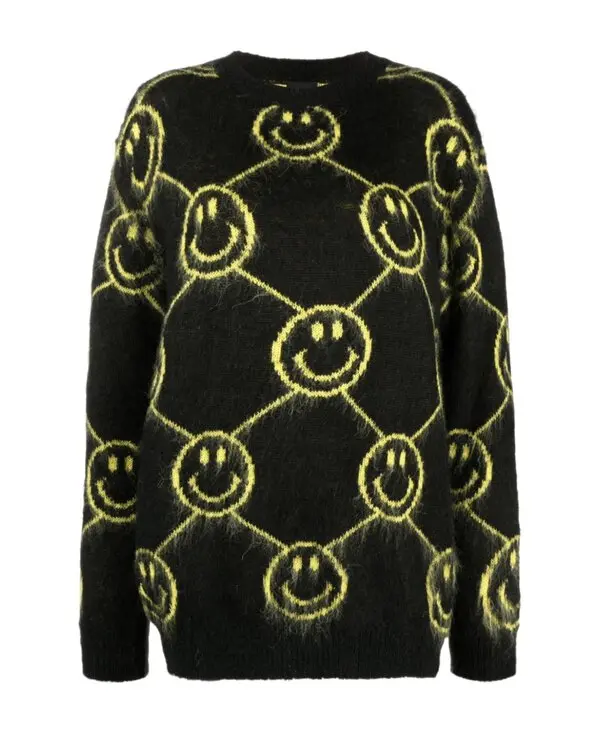 Joshua Sanders Smiley Face Intarsia Knit Jumper
