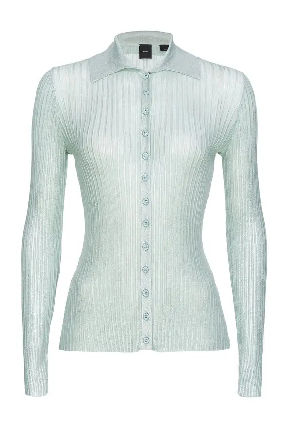 Pinko Rib-knit Sweater With Front Buttons