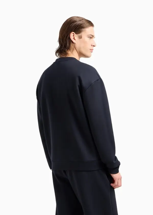 Giorgio Armani Logo Embroidered Round Neck Jumper