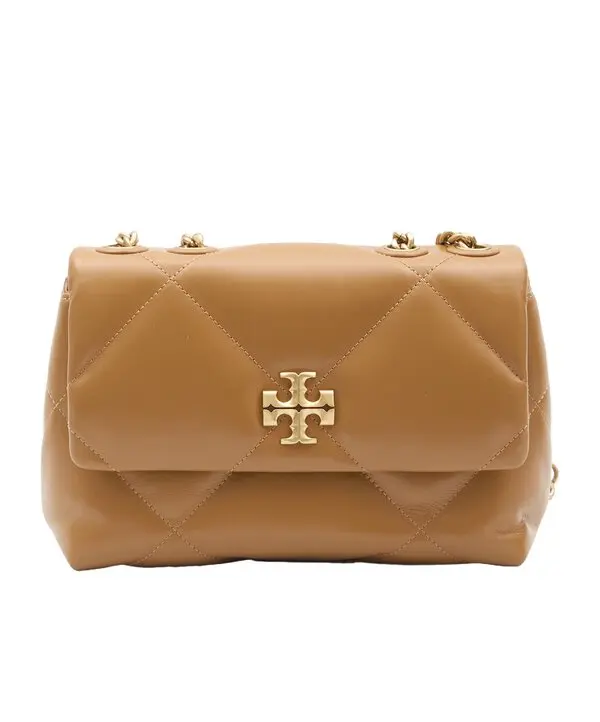 Tory Burch Small Kira Diamond Quilt Convertible Shoulder Bag - Tan