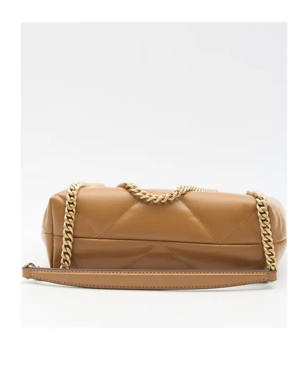 Tory Burch Small Kira Diamond Quilt Convertible Shoulder Bag - Tan
