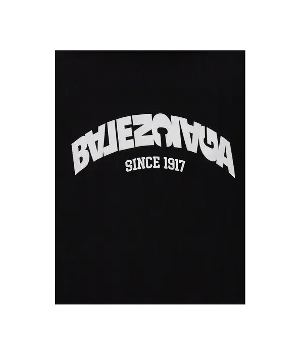 Balenciaga Flip Logo Printed Oversized T-shirt - Black/white