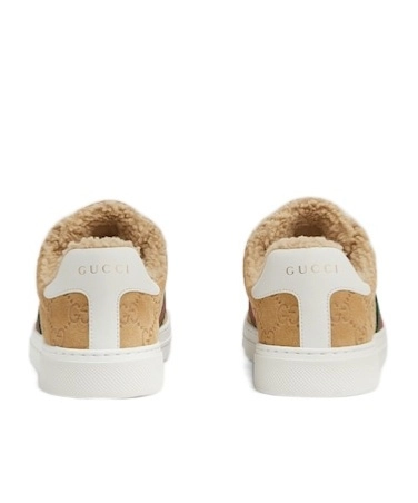 Gucci Embossed Low-top Sneakers With Web Detail