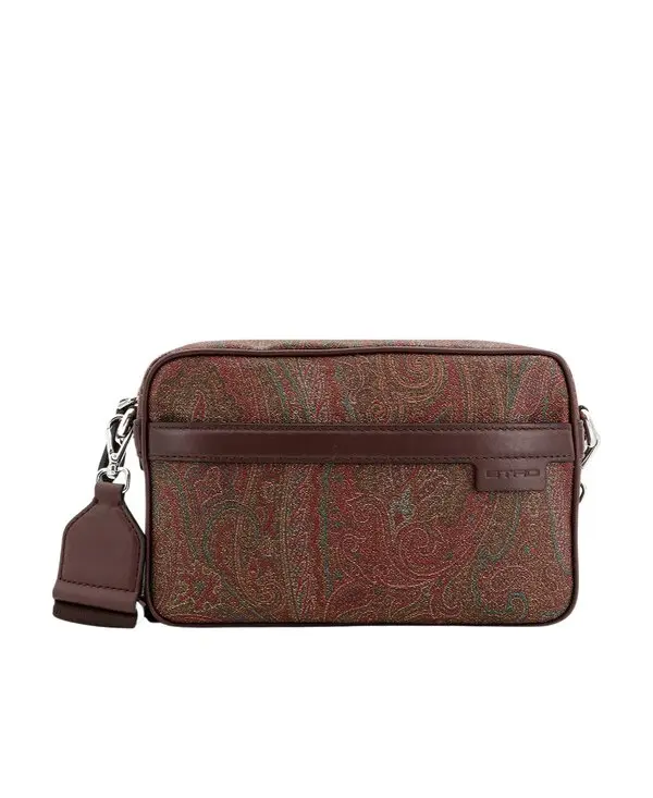 Etro Small Paisley-printed Zipped Crossbody Bag - Brown