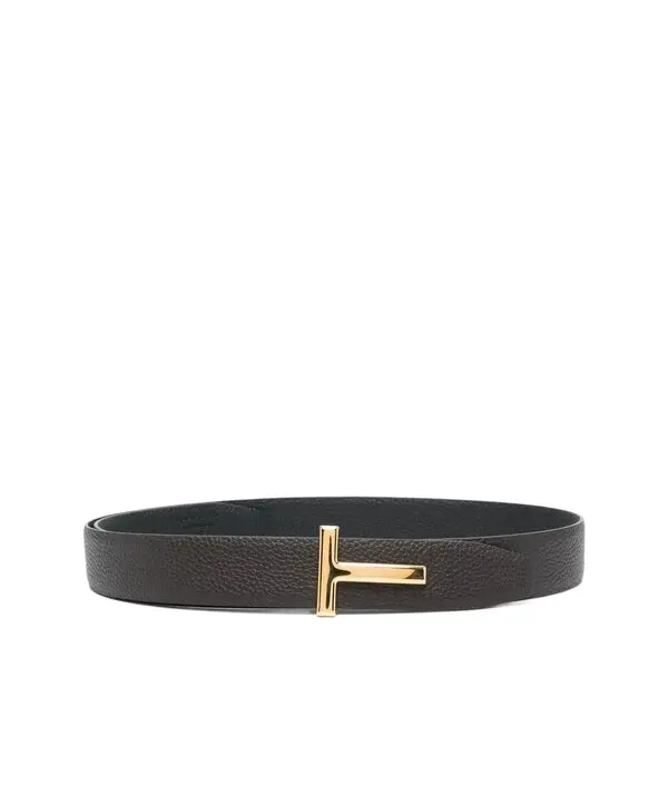 TOM FORD T-shaped Buckle Belt - Black