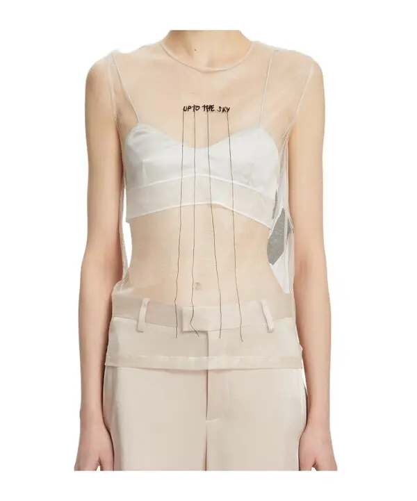 ANN DEMEULEMEESTER Sheer "up To The Sky" Top