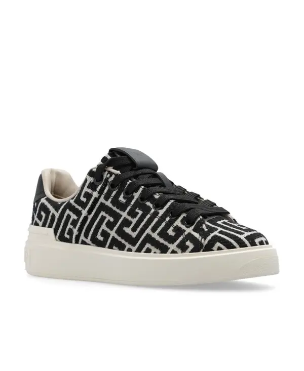 Balmain B-court Monogram Sneakers - Black