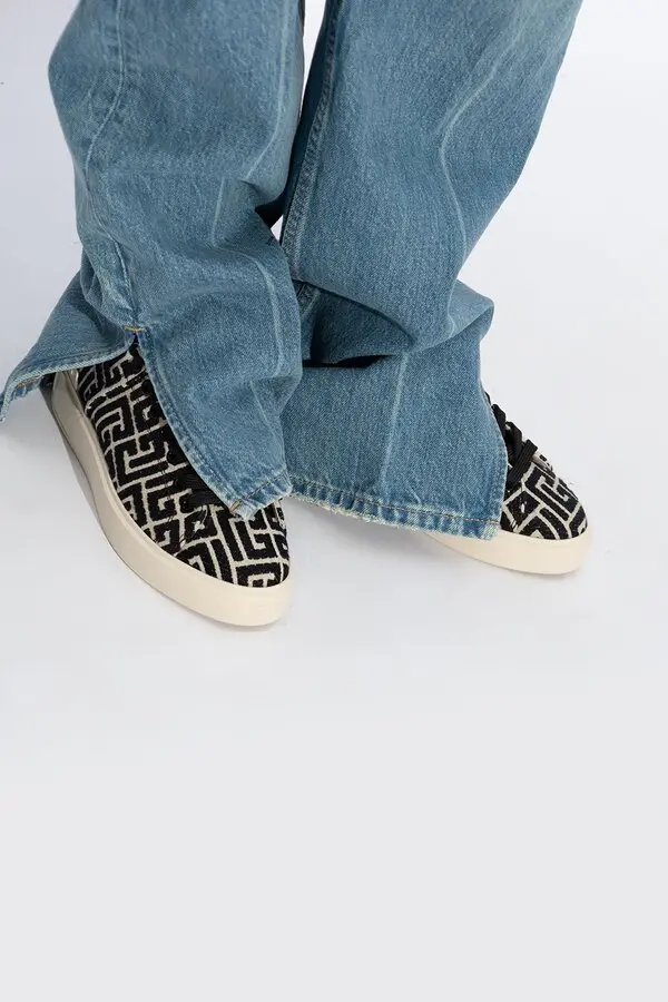 Balmain B-court Monogram Sneakers - Black