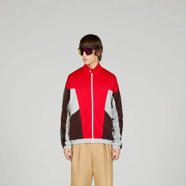 Gucci Web Striped Detail Zipped Sweatshirt