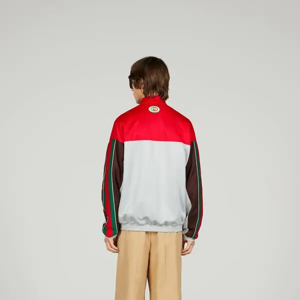 Gucci Web Striped Detail Zipped Sweatshirt
