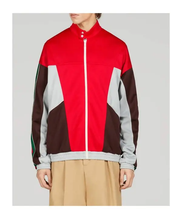 Gucci Web Striped Detail Zipped Sweatshirt