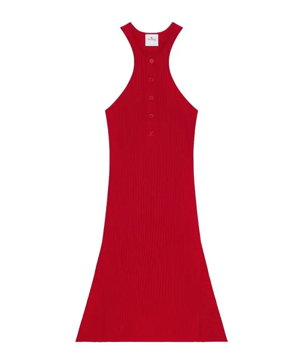 COURREGES Courrges Scuba Racerback Mini Dress - Red