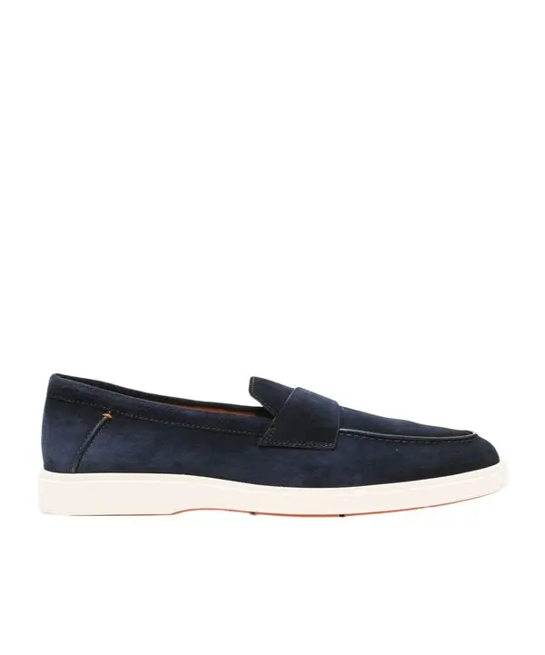 Santoni Suede Loafers - Black