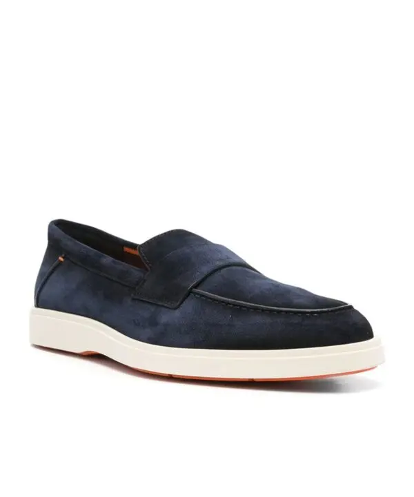 Santoni Suede Loafers - Black