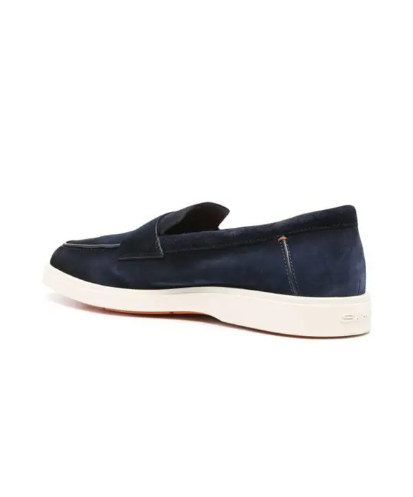 Santoni Suede Loafers - Black