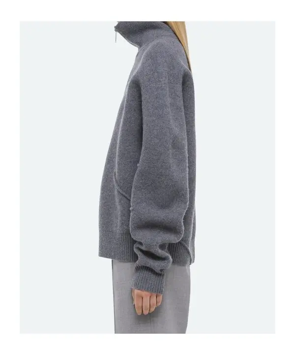 Helmut Lang Long Sleeve Zipped Jumper - Medium Gray