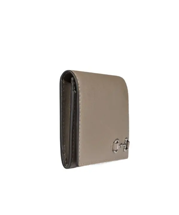 Gucci Long Card Case With Horsebit - Beige